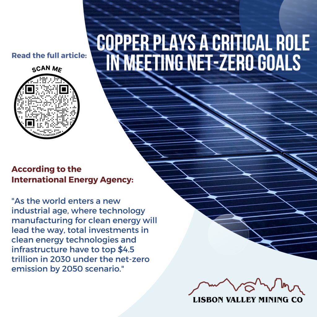 Copper Plays a Critical Role in Meeting Net-Zero Goals | Lisbon Valley ...
